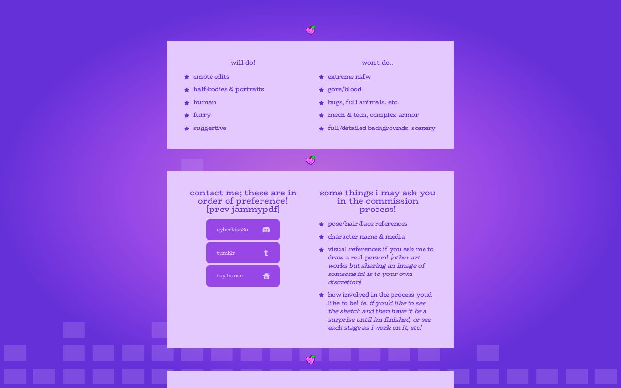 jamie's commission carrd!